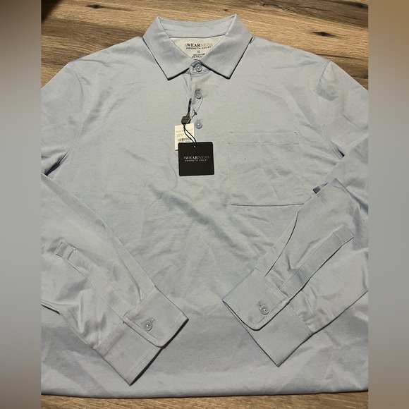 Kenneth Cole | Shirts | Nwt Kenneth Cole Blue Casual Long Sleeve ...
